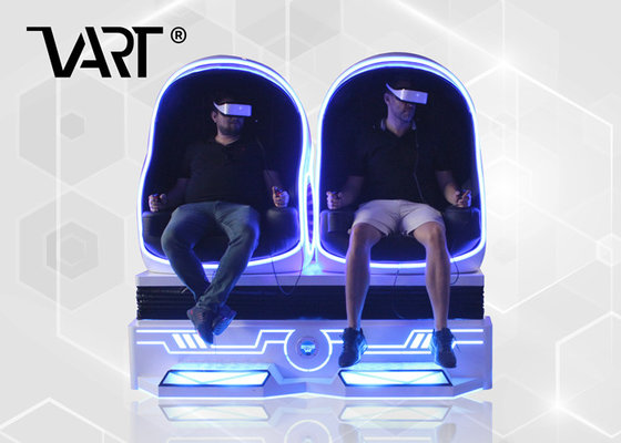 2 Seats 9D VR Cinema / Virtual Reality 9D Movie Egg Chair with Special Effects