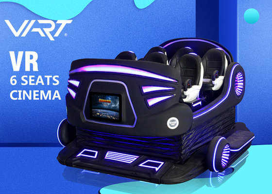 220V Voltage 6 Seats 9D VR Cinema Virtual Reality Rides With 6 Dof Motion System