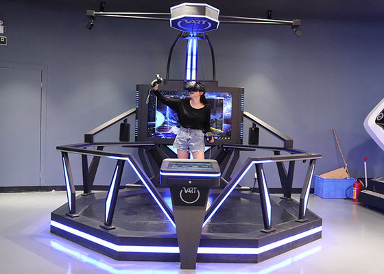220V Commercia Virtual Reality Stand Up Platform With Immersive 9D Games