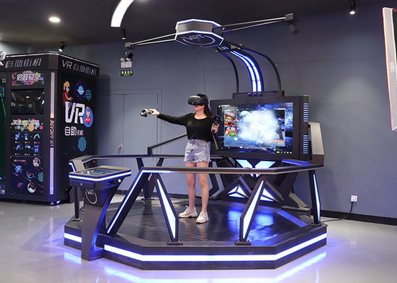 Free Walk Virtual Reality Standing Shooting Game Machine With 360 Degree Rotation
