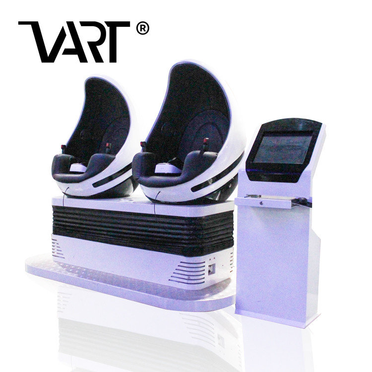 Double Seats Egg 9D Virtual Reality Cinema Oculus Rift Dk2 , 9DVR High Definition White Color