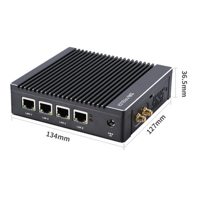 celeron n3700 quad core Nuc Fanless Mini PC with 4 1000M Lan for pfsense firewall or VPN