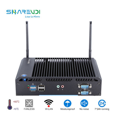 OEM ODM industrial box computer mini pc thin small size WIFI HD fanless with VESA bracket
