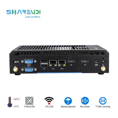 OEM ODM industrial box computer mini pc thin small size WIFI HD fanless with VESA bracket