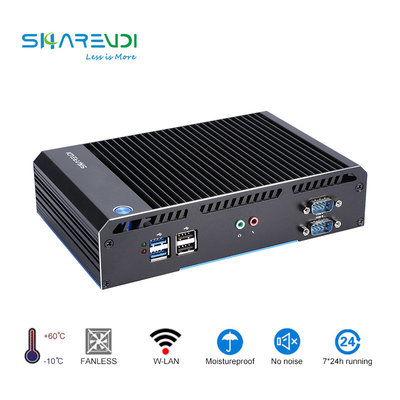 OEM ODM industrial box computer mini pc thin small size WIFI HD fanless with VESA bracket