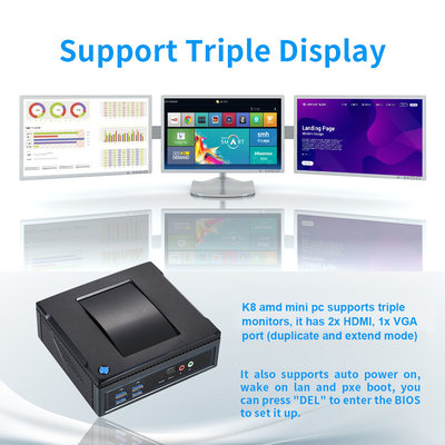 OEM/OED AMD 8500B thin client i3 core i5 6th gen process dual lan Mini PC Compact NUC Computer remote Barebone System