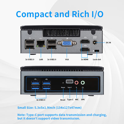 OEM/OED AMD 8500B thin client i3 core i5 6th gen process dual lan Mini PC Compact NUC Computer remote Barebone System