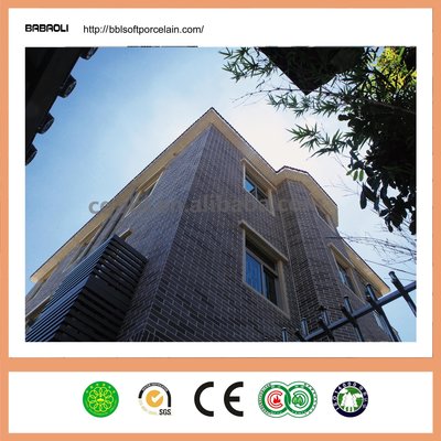 Cheap 240*60mm exterior  wall  cladding  materia Flexible l Brick used on school