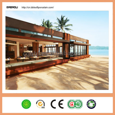 600*300mm cheap price external wall covering flexible wooden stone and   cladding  material for consutruction