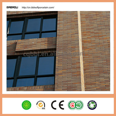 240*60mm Modern Eco-Friendly Anti dropping Clay cladding materials Flexible brick porcelain