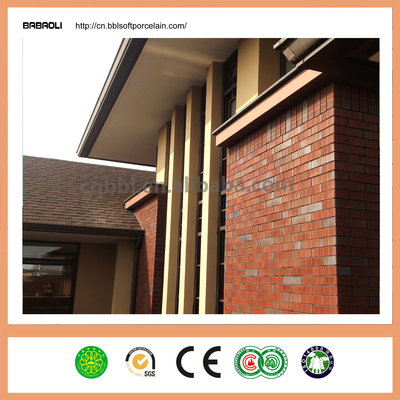 240*60mm Modern Eco-Friendly Anti dropping Clay cladding materials Flexible brick porcelain