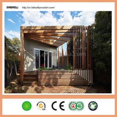 600*90mm Modern Eco-Friendly Anti dropping Clay cladding materials Flexible wooden tile