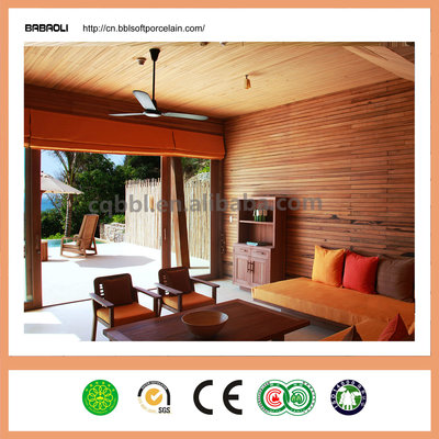 600*90mm Technology  Eco-Friendly Anti dropping Clay cladding materials Flexible wooden stone