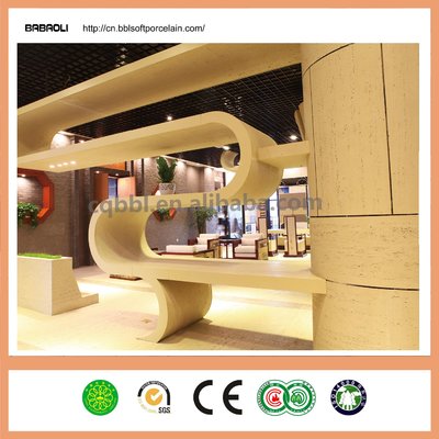600*300mm Modern Eco-Friendly Anti dropping Clay cladding materials Flexible travertine tile brick