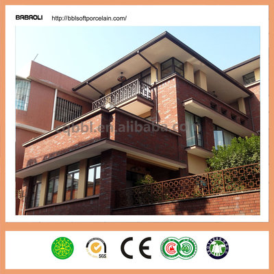 240*60mm  Outdoor Soft Veneer Brick Tile For Wall Cladding Anti-Moth Light Imitation Brick Tiles