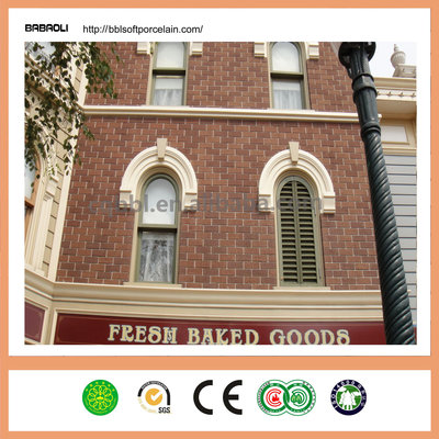 240*60mm  Outdoor Soft Veneer Brick Tile For Wall Cladding Anti-Moth Light Imitation Brick Tiles
