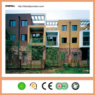 240*60mm Clay Freeze-Thaw Resistance Face soft  Brick flexible porcelain