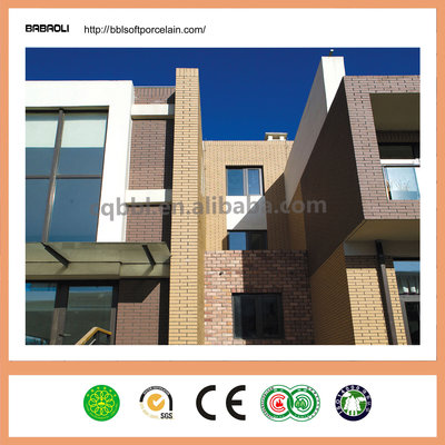 240*60mm Clay Freeze-Thaw Resistance Face soft  Brick flexible porcelain
