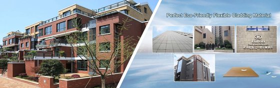 Freeze-Thaw Resistance Red Flexible brick and wall tile for cladding material