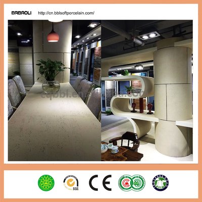 600*300mm Modern Eco-Friendly Anti dropping Flexible Clay building cladding materials  travertine stone