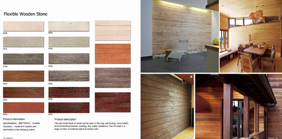 Flexible Clay Chongqing Tiles Flexible Wood Pocelain Tile Exterior wall cladding