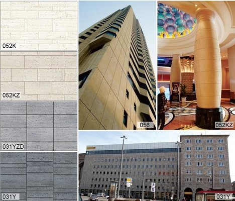 China manufacturer non-slip fireproof wall cladding anti-acid  flexible travertine stone tile