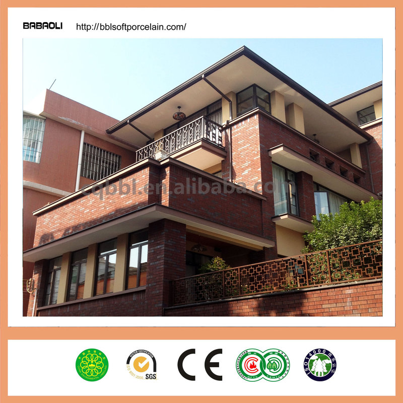 240*60mm  Outdoor Soft Veneer Brick Tile For Wall Cladding Anti-Moth Light Imitation Brick Tiles