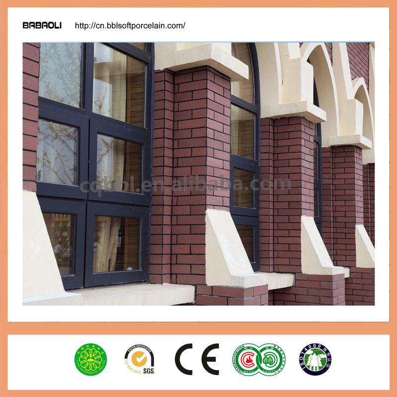 Blt waterproof green wall caldding  soft porcelain tile exterior and interior wall tile