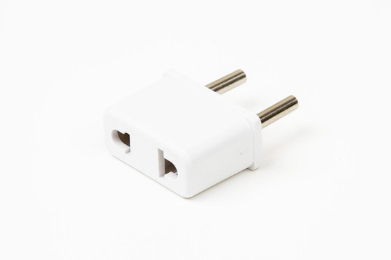 Universal Travel Plug Adapter 6A 125/250V EU 4.00mm Whtie Color Customizable Logo