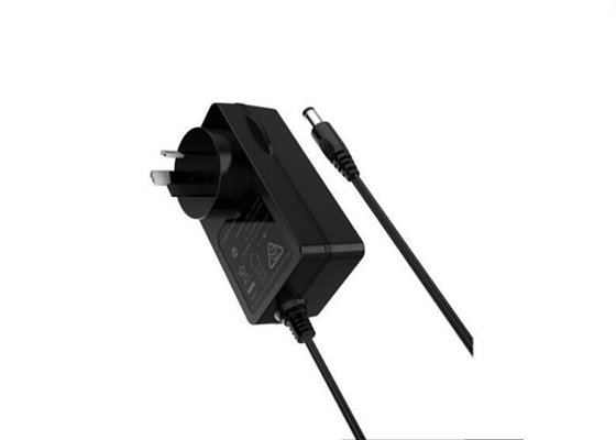 Black 2 Prong 36W Switching Power Adaptor With 1.5m Cable , 84.78% Efficiency