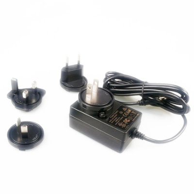 12 Volt 2 Amp Interchangeable Power Adapter 4 Plugs High Efficiency UL Approved