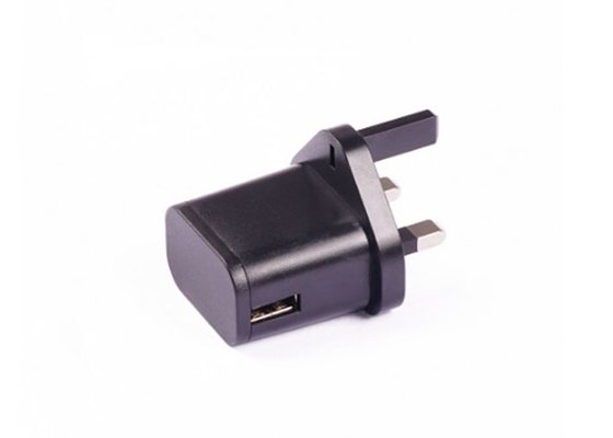 Level VI USB AC DC Adapter UK Plug , 5V 1.5A USB AC Plug Adapter 7.5Watt