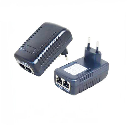 EU Plug POE Power Adapter 24V 1000mA Support Short Circuit Protection For LCD