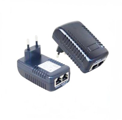 Low Interference Gigabit POE Injector Adapter 48V 0.5A Small Size DOE VI Efficiency