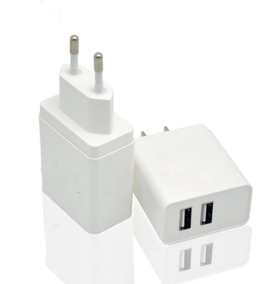 High Output 2 USB Port Charger 5V 3.1A US Plug 50,000 Hours Long Life