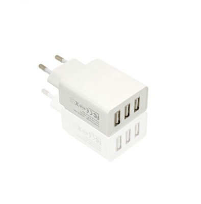 5 Volt 3.1 Amp 3 USB Port Charger , Multi Way USB Charger EU Plug CE Marked