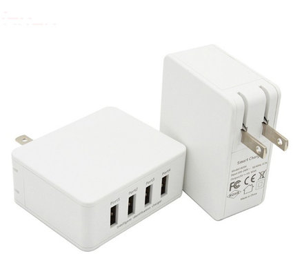 Foldable Smart USB Charger 5V 5A US Plug Overload Protection / 4 Port Usb Charger