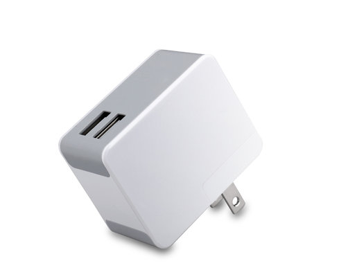 Universal Dual USB Port Travel Wall Charger For Mobile Phone FCC CE ROHS Approval