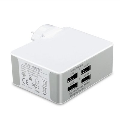 Interchangeable Smart USB Charger 5 Volt , Level VI 4 Port USB Charger For IPhone X