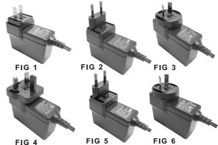 40W Series Medical Power Adapter Interchangeabler US Plugs Meet 60601-1-11