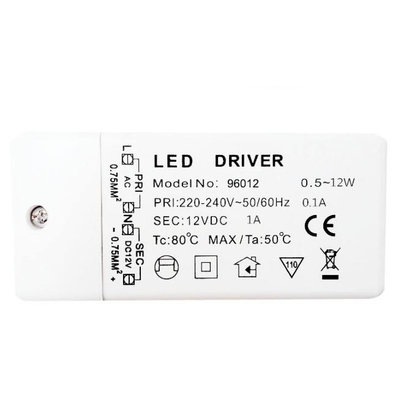 110-240VAC High PF 12W LED Driver For LED Strip , GS CB CE Approval