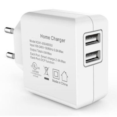 5V4.8A Smart Double USB Port Charger For iPhone 8 Drop Resistance