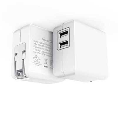 IPhone 8 Usb Power Charger Adapter 5V4.8A , White Cell Phone Charger