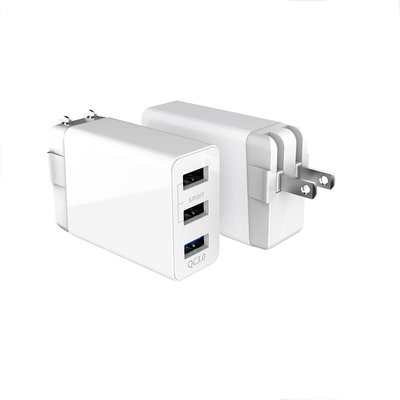 100 - 240V Input Quick Charge 3.0 Adapter Qualcomm CE FCC Approval Certificate