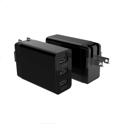 100 - 240V Input Quick Charge 3.0 Adapter Qualcomm CE FCC Approval Certificate