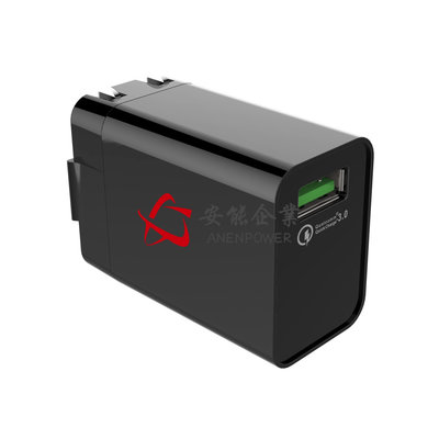 UL Approval Quick Charge 3.0 Charger , Qualocmm US QC3.0 Foldable Wall Charger