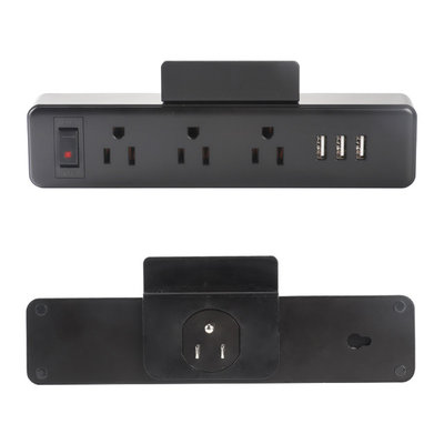 ELT UL Approval 2 AC Outlet Power Strip With USB Charger / USB Power Bar