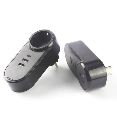 EU US Plug 3 USB Power Strip Charger With 1 AC Outlets FCC CE Approval