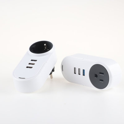 Power Extension Socket Smart 3.4A Portable Power Strip With Usb Ports For Phone , Tablet
