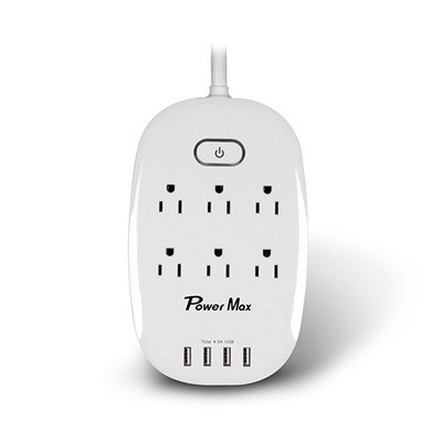 UL Approval Four USB Power Strip 6 Outlet 4.5 Amp With AC Power Cord